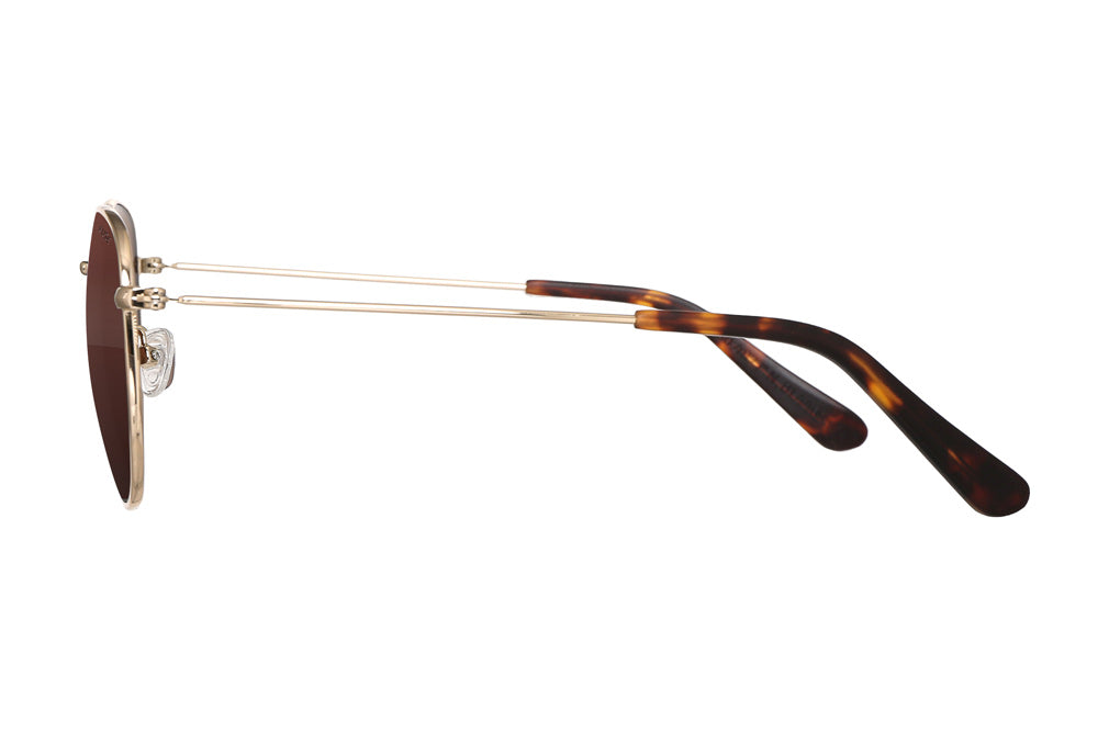 Gold Talbot Frames with Polarized AMP Color Enhancing Brown Lenses – Fuse Lenses