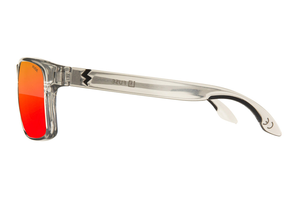 Clear Grey Egmont Frames with Polarized Cascade Mirror Lenses – Fuse Lenses