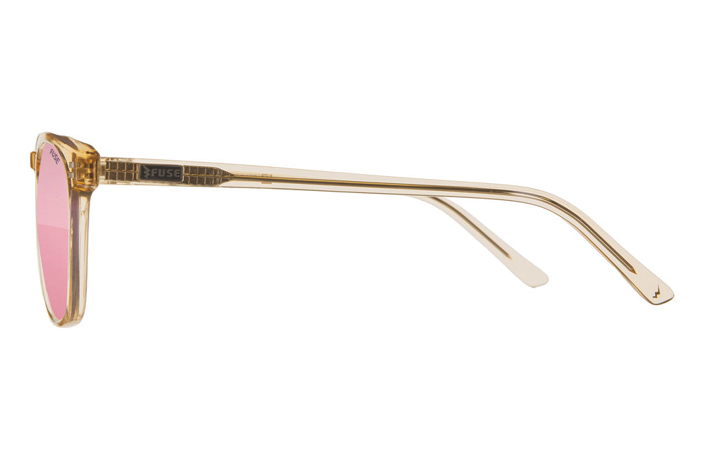 Champagne Casey Frames with Polarized Rose Gold Mirror Lenses – Fuse Lenses