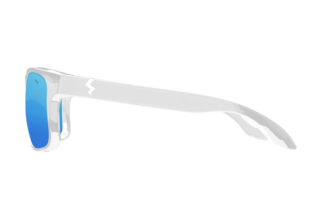 Clear Egmont Frames with Polarized Glacier Mirror Lenses – Fuse Lenses